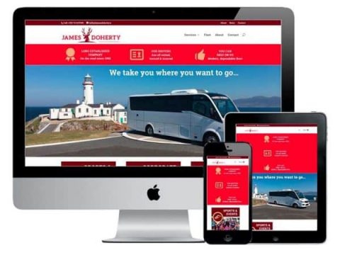 Bus Hire Company Donegal website for James Doherty Coach Hire